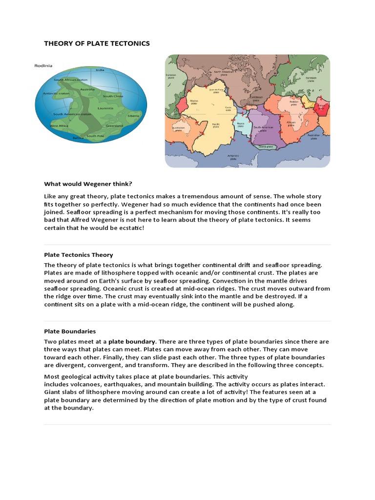 Understanding Plate Tectonics Theory | PDF | Plate Tectonics | Tectonics