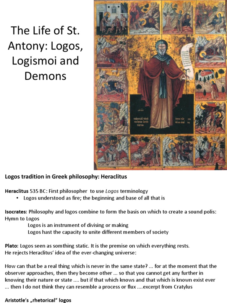 The Life of St. Antony: Logos, Logismoi and Demons | PDF | Logos ...