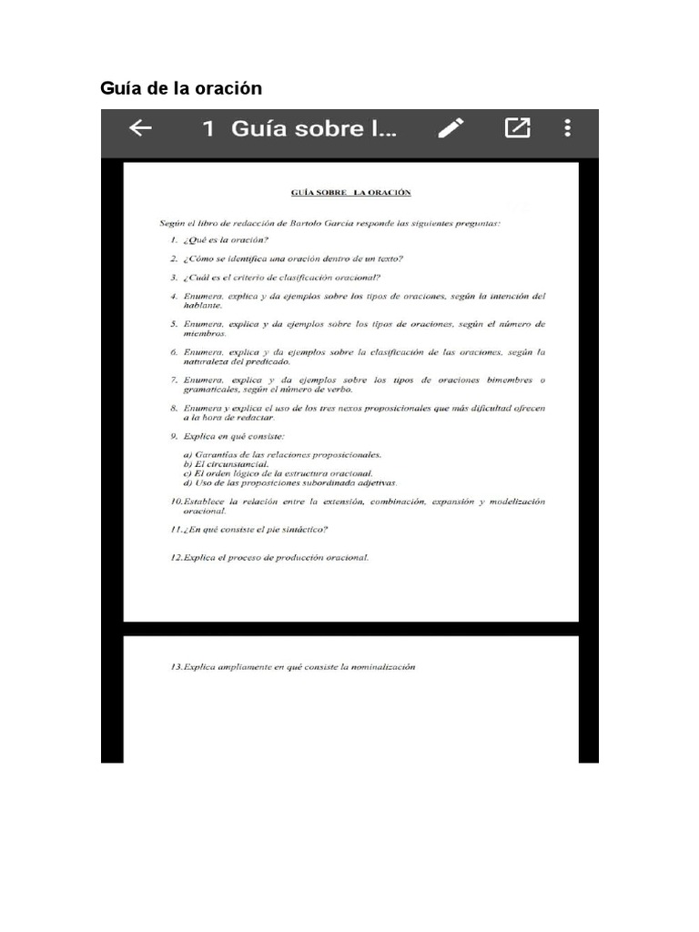Guía Completa de Tipos de Oraciones | PDF | Oración (Lingüística ...