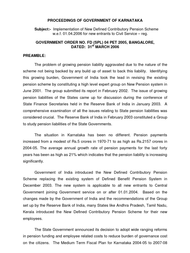 NEW Defined Pension Order | PDF | Pension | Personal Finance