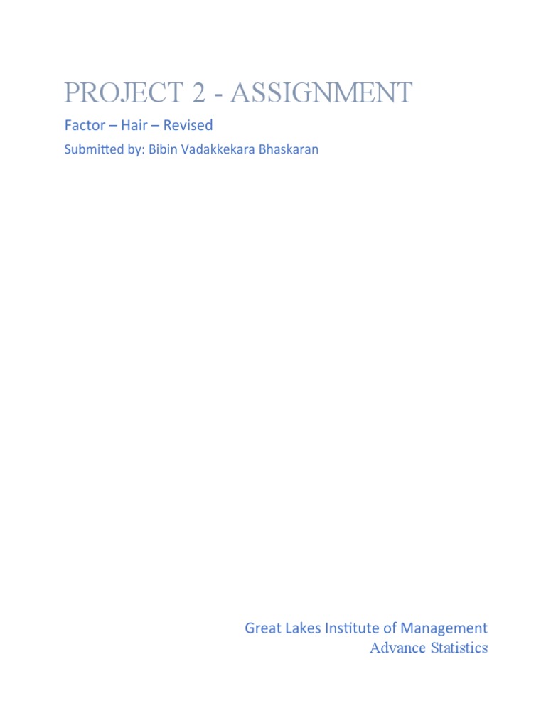 Project Report Adv Stat V1.0 | PDF | Regression Analysis | Data Analysis