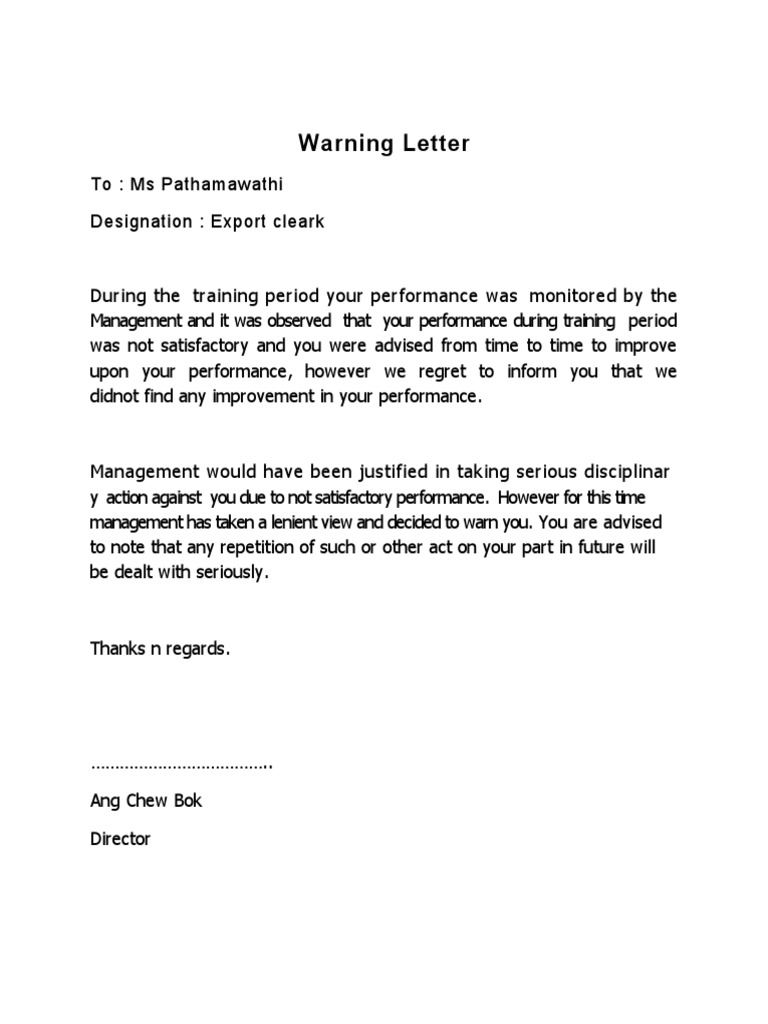 Warning Letter | PDF