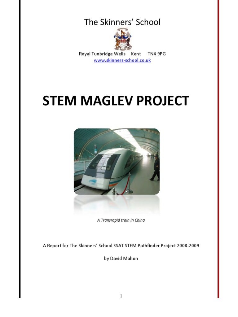 STEM Maglev Club Project Report | PDF | Force | Manufactured Goods