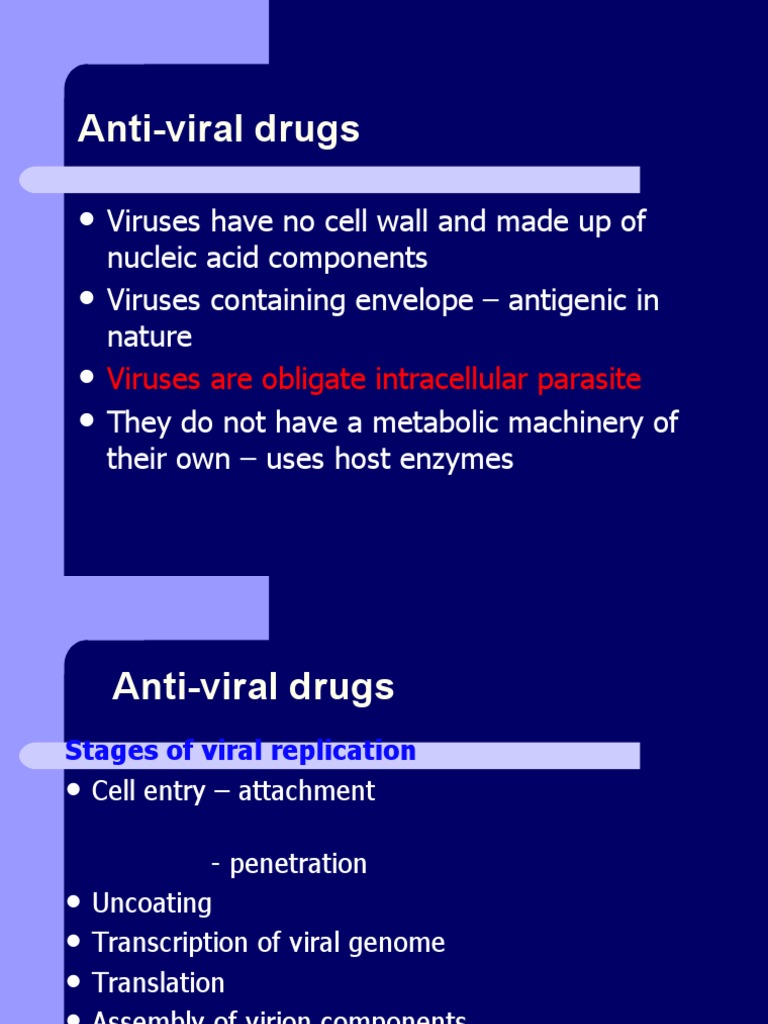 Anti-Viral Drugs Overview | PDF | Interferon | Antiviral Drug