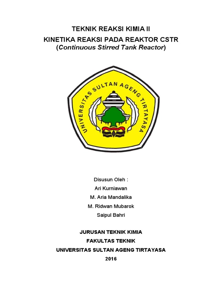 Reaktor CSTR | PDF