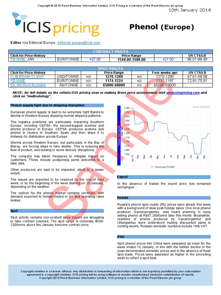 Sample: Phenol | PDF | Petroleum | Copyright Infringement