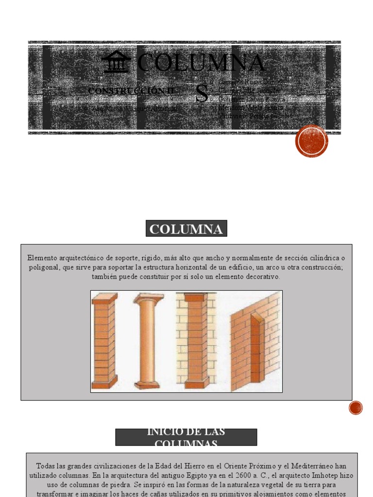 Tipos y Construcción de Columnas | PDF | Columna | Hormigón