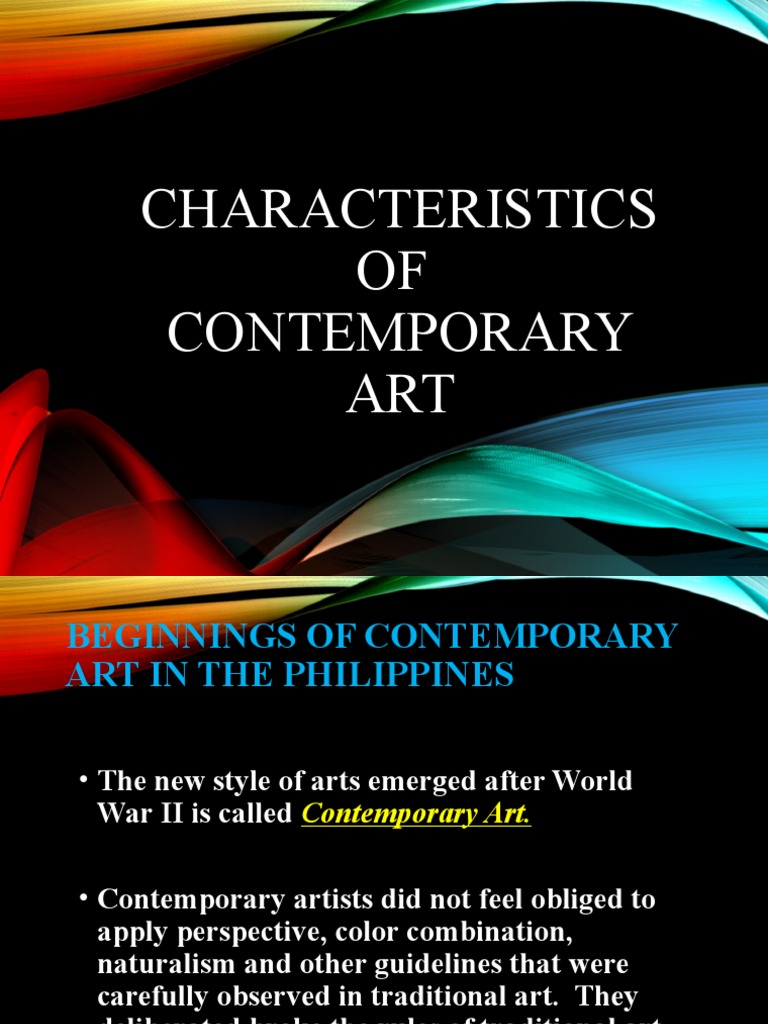 Characteristics of Contemporary Art | PDF | Abstract Art | Paintings