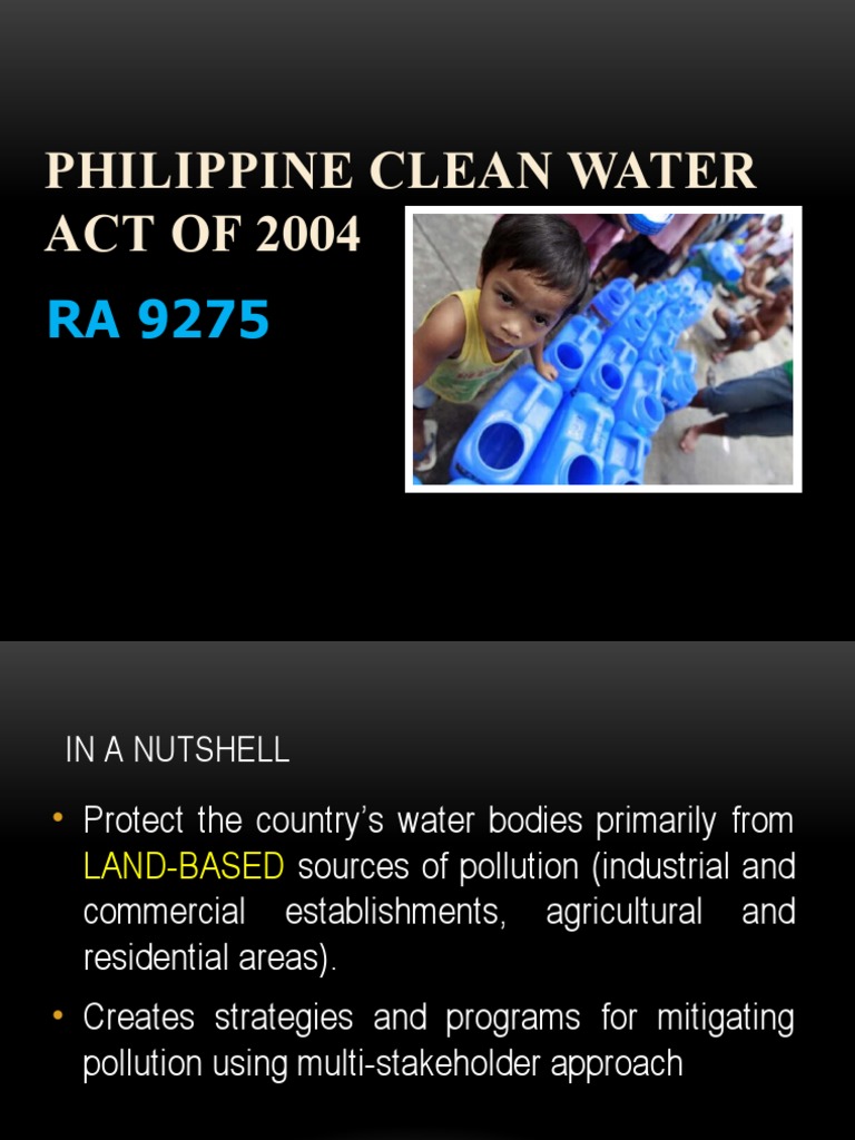 Clean Water Act - 1 Hour Presentation | PDF | Clean Water Act | Water ...