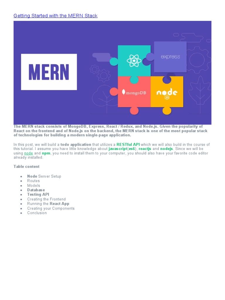 Getting Started With The MERN Stack | PDF | Software Engineering ...