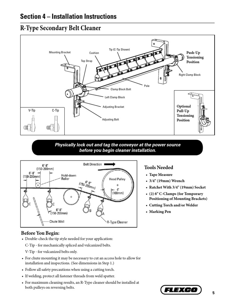 R Type Scraper Installation | PDF | Belt (Mechanical) | Nut (Hardware)