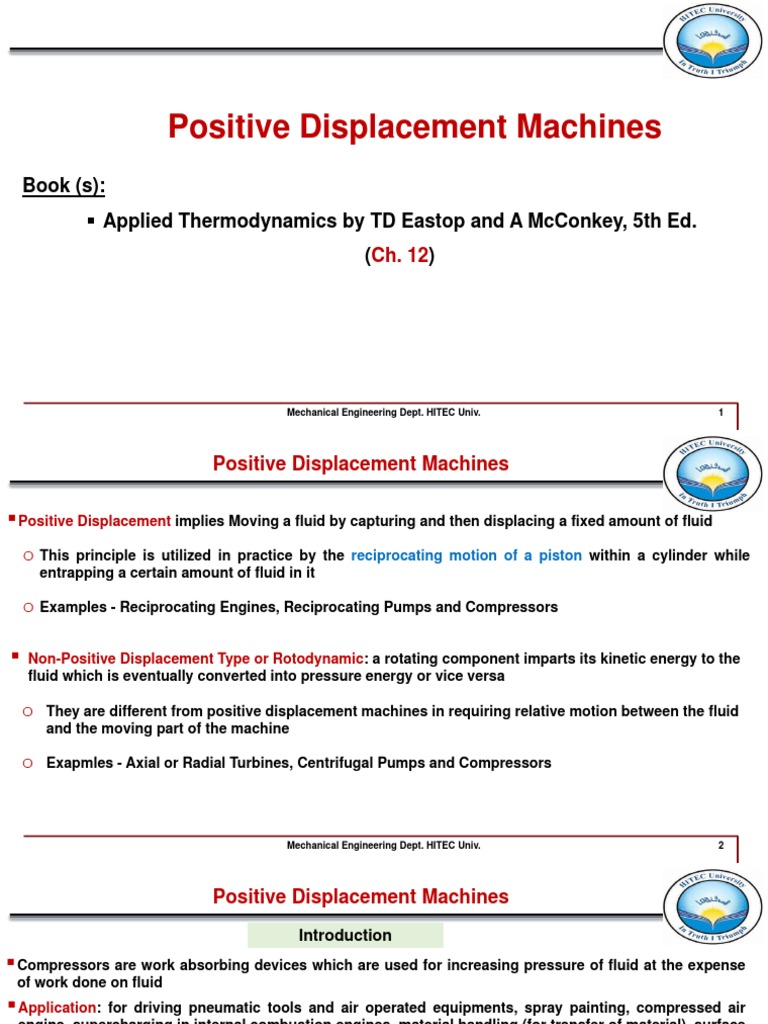 Positive Displacement Machines Guide | PDF | Pump | Engines