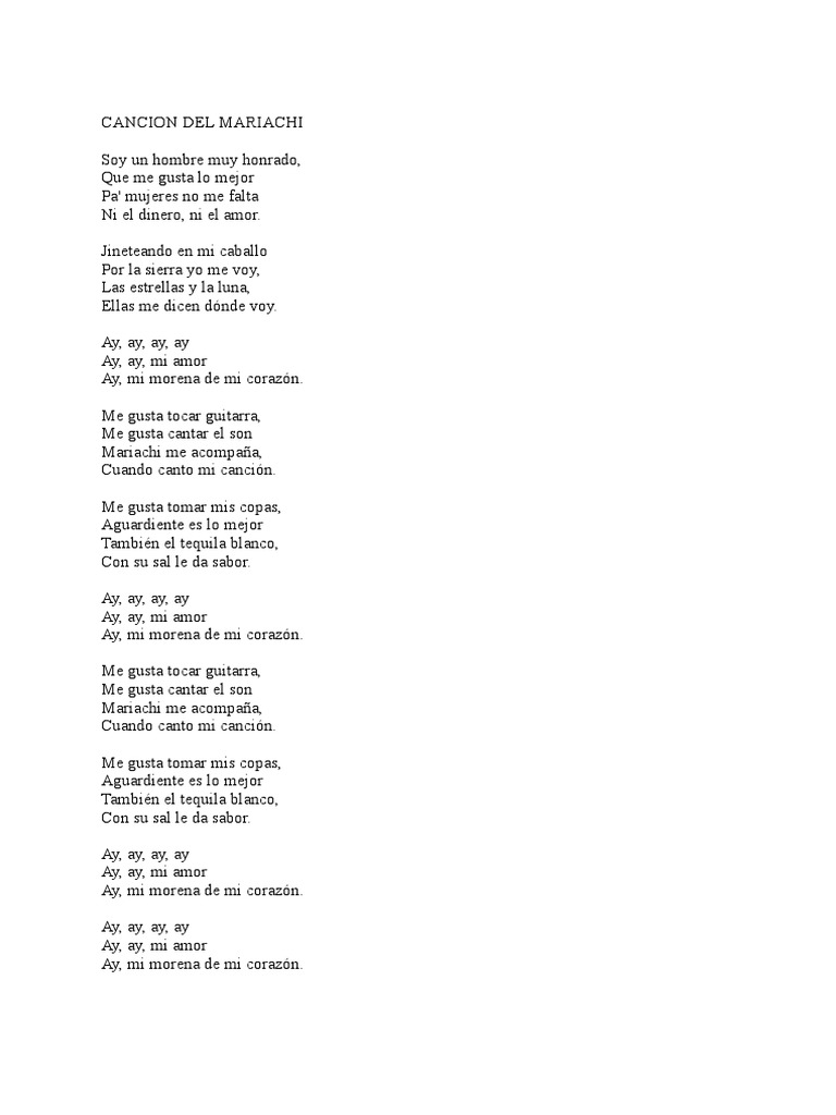 Cancion Del Mariachi | PDF