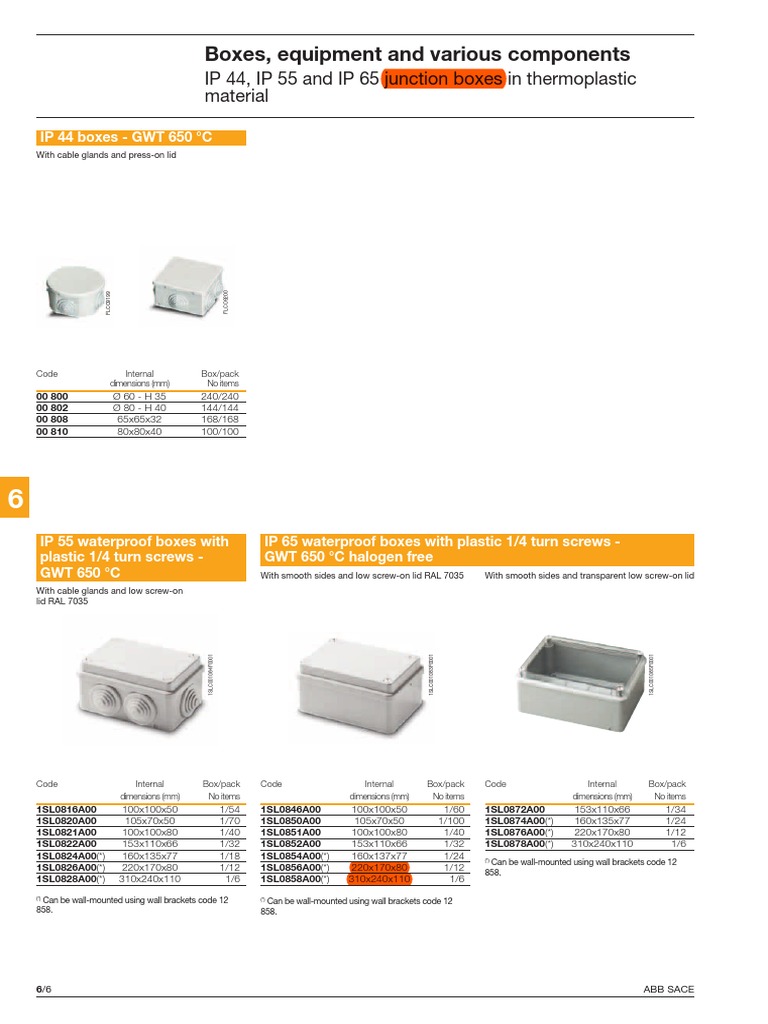 ABB Junction Box | PDF | Economic Sectors | Materials
