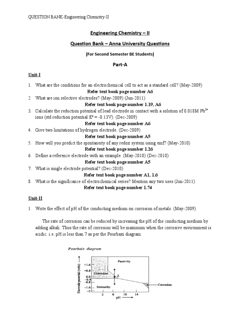 Engineering Chemistry - II Question Bank - Anna University Questions ...