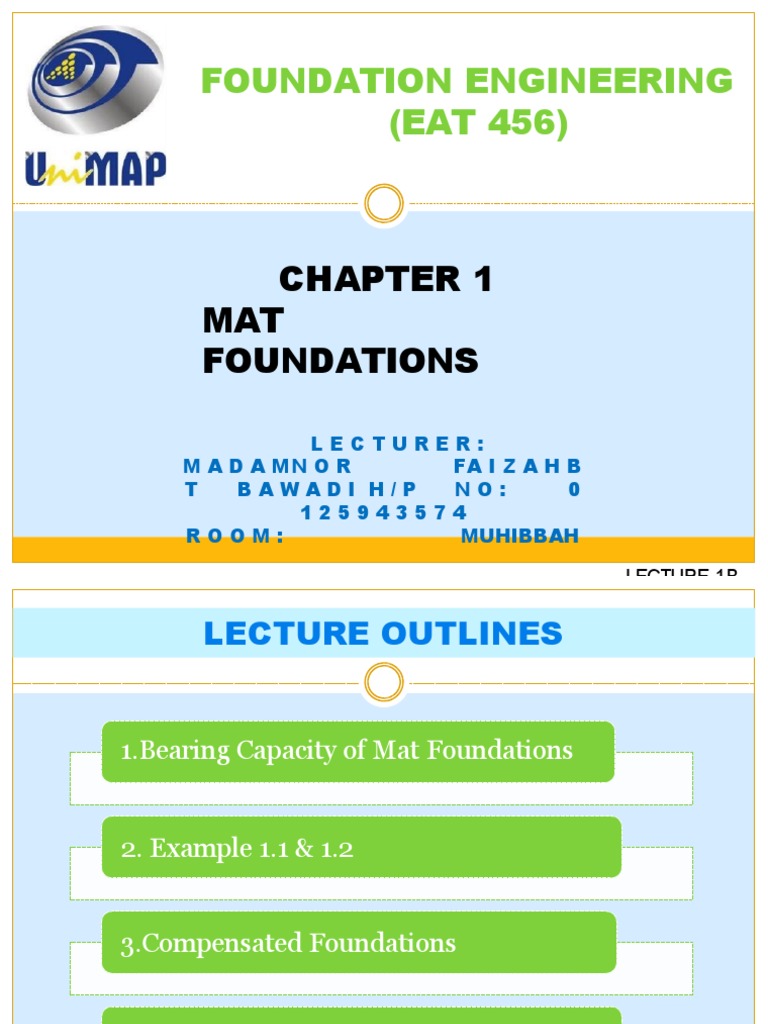 Chapter 1B Mat Foundations | PDF | Foundation (Engineering) | Soil