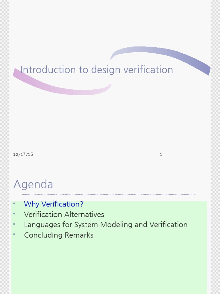 Introduction To Design Verification Pdf Field Programmable Gate Array Hardware Description