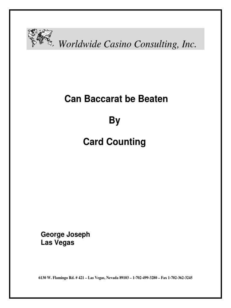 Baccarat & Card Counting PDF | PDF | Card Counting | Gambling