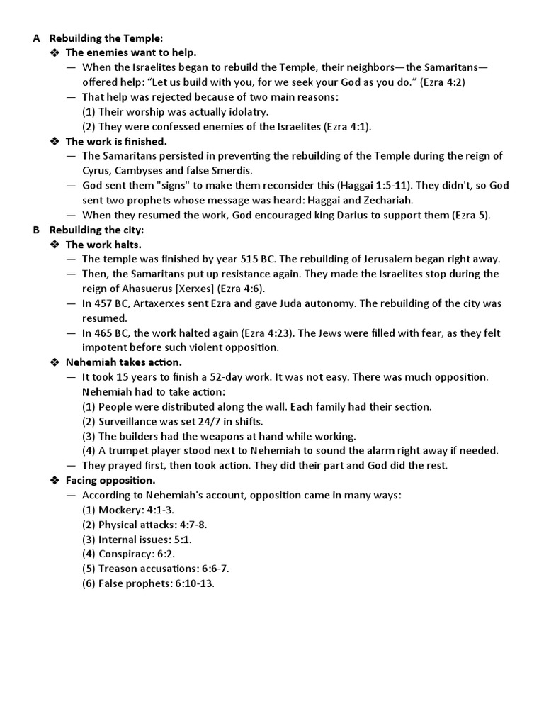 A Rebuilding The Temple | PDF | Ezra | Second Temple