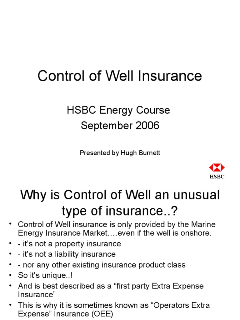 Control of Well Insurance Overview | PDF | Blowout (Well Drilling) | Nature
