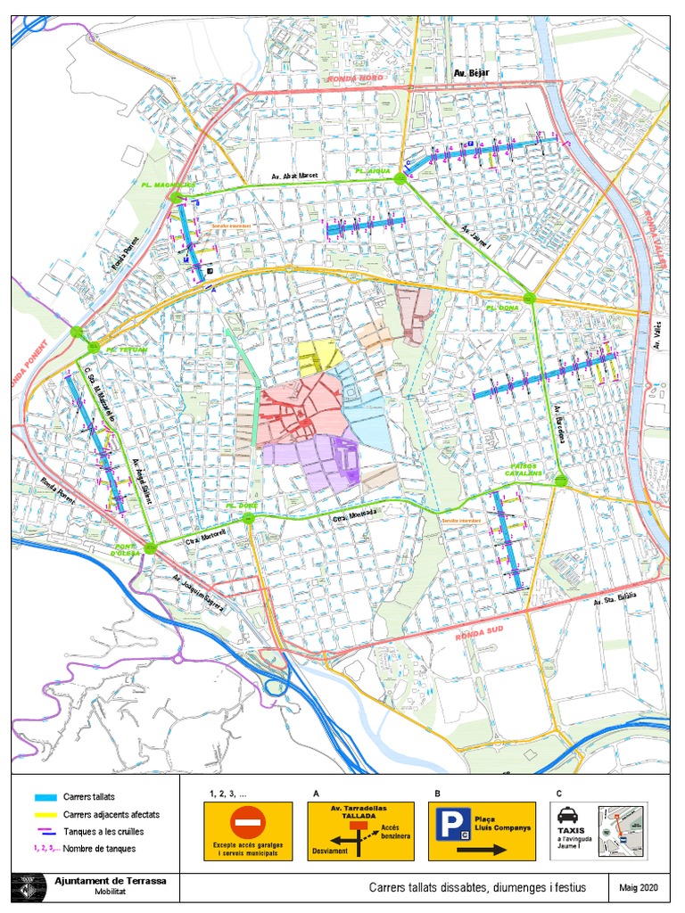 Mapa de Carrers Tallats A Terrassa | PDF