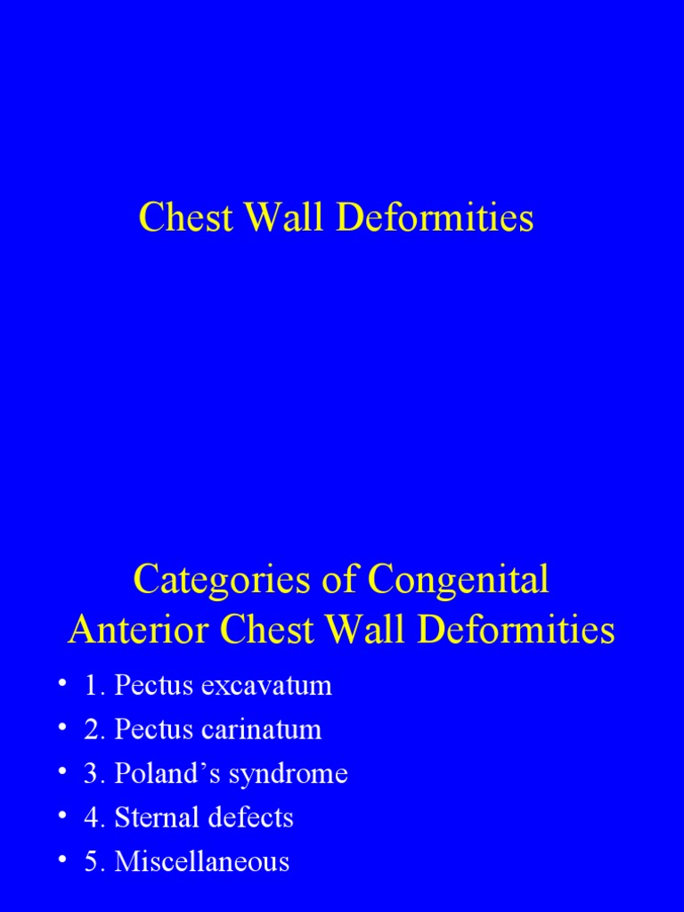 Chest Wall Deformities | PDF | Thorax | Congenital Disorder