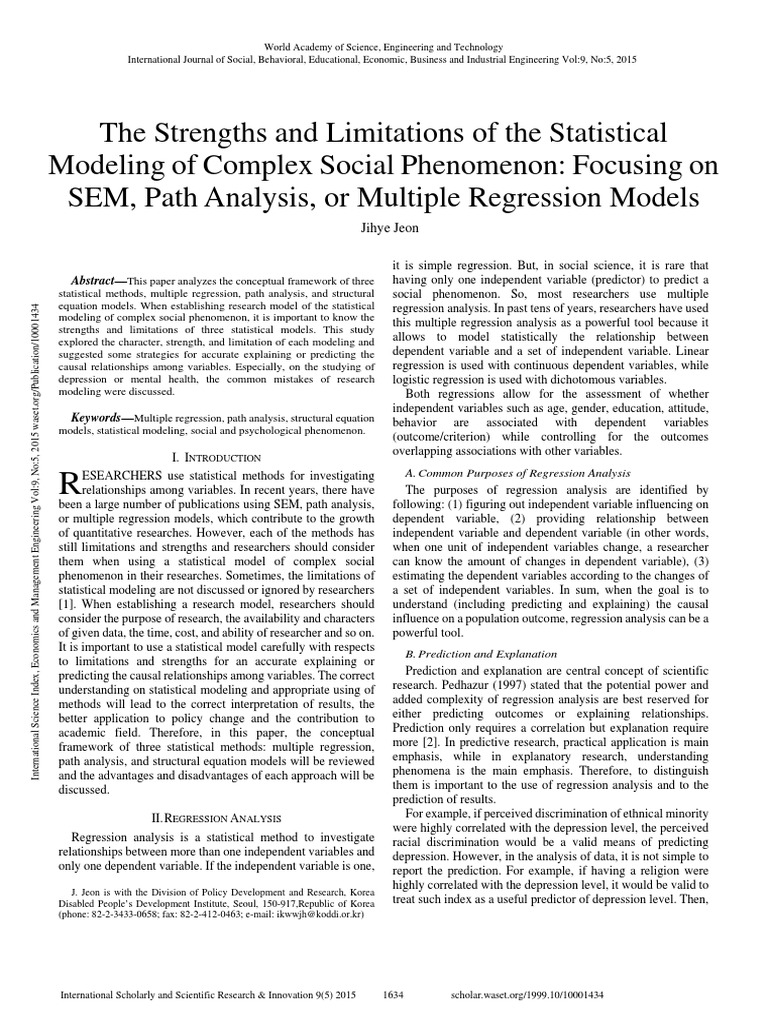 Advantages and Disadvantages of Regression Analysis | PDF | Dependent ...