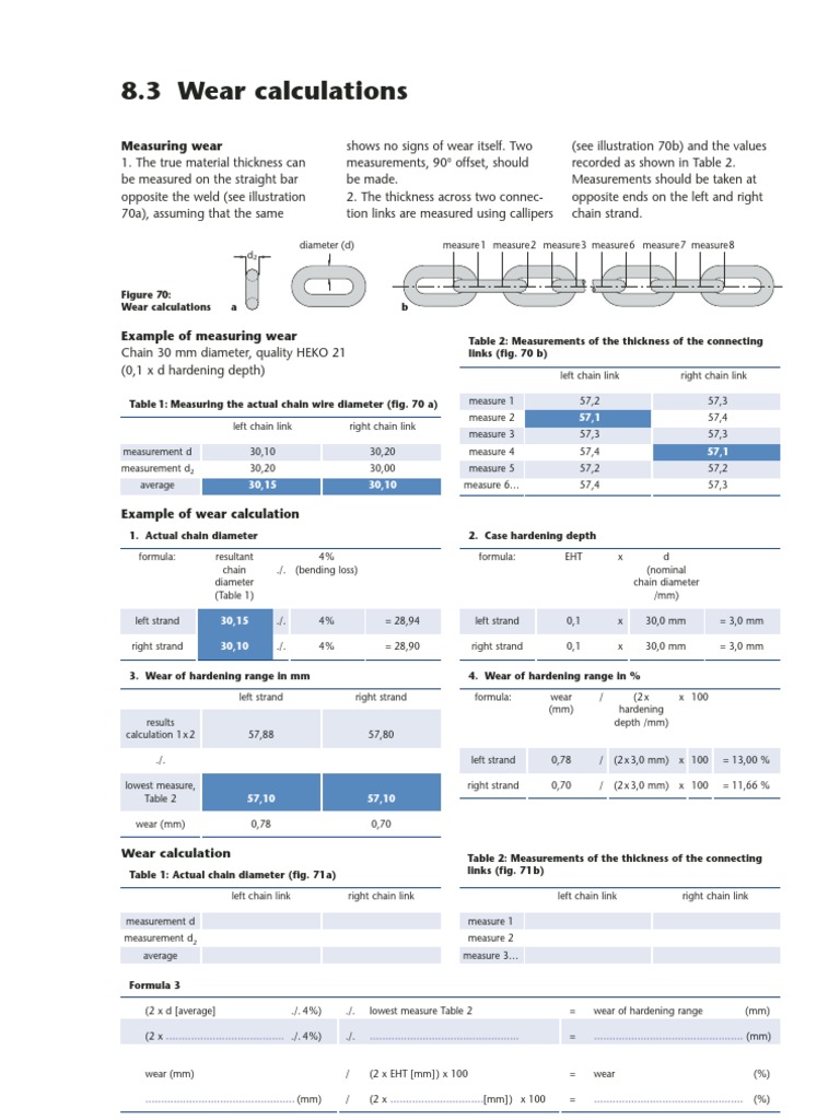 00.02 Wear Calculations Chain Conveyor | PDF | Applied And ...
