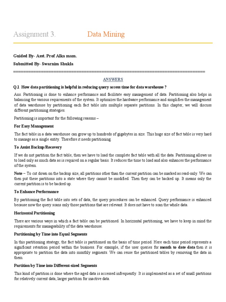 Data Mining Questions | PDF | Database Index | Relational Database