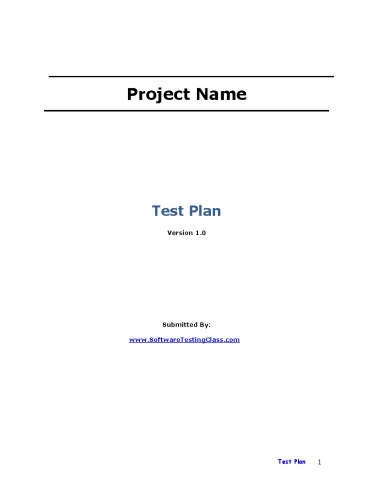 Sample Test Plan Template | PDF | Software Release Life Cycle ...