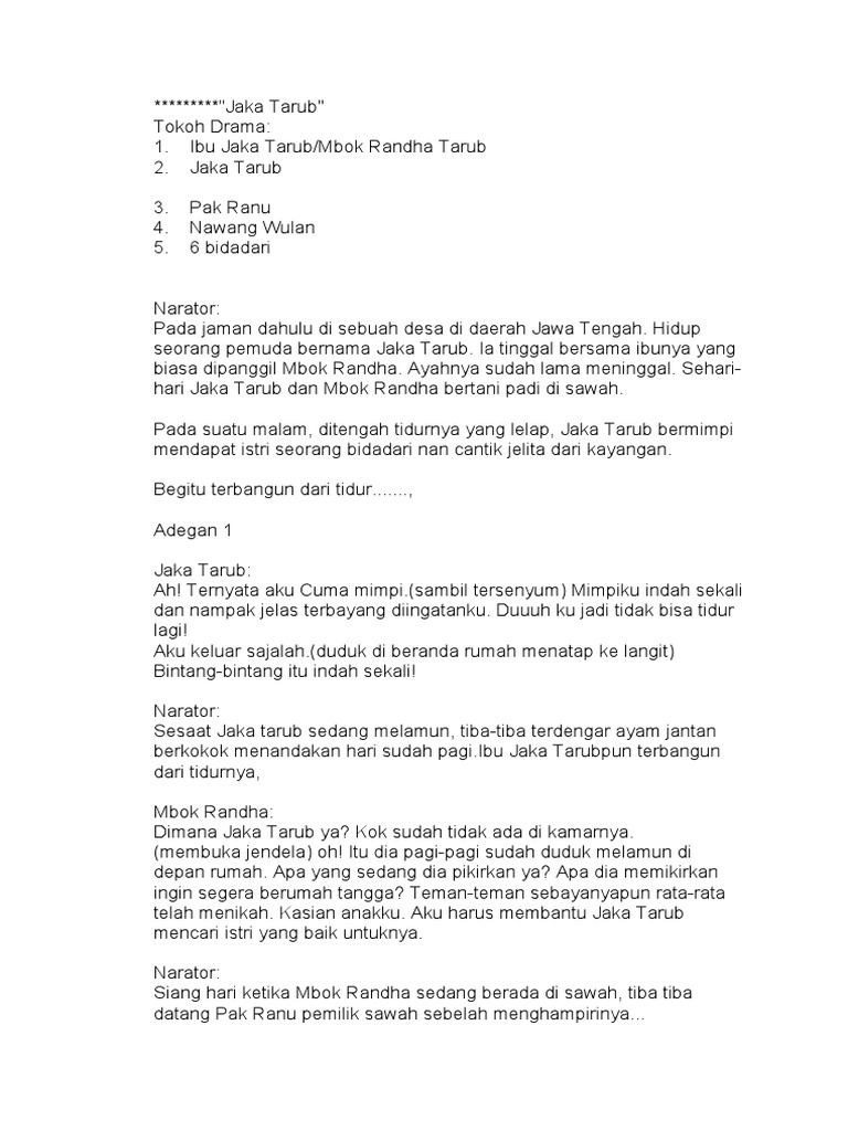 Jaka Tarub | PDF | Agama & Spiritualitas