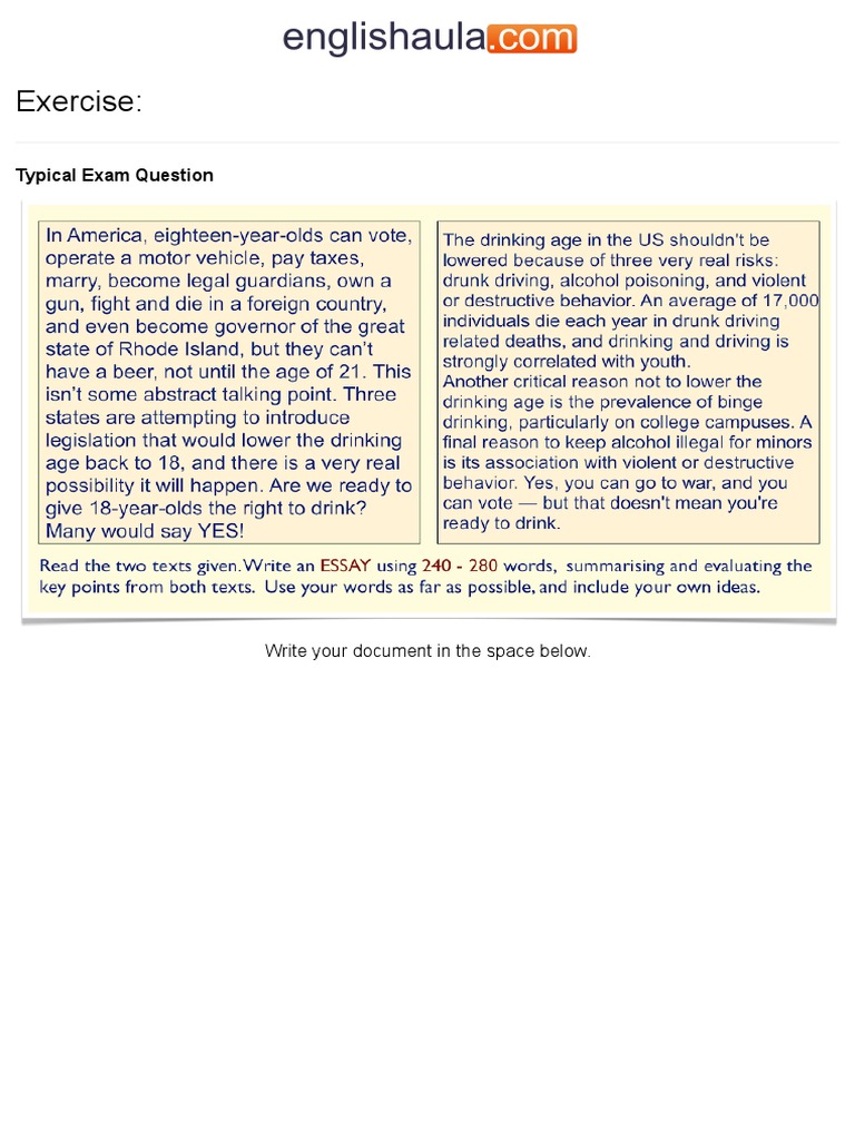 Exercise:: Typical Exam Question | PDF