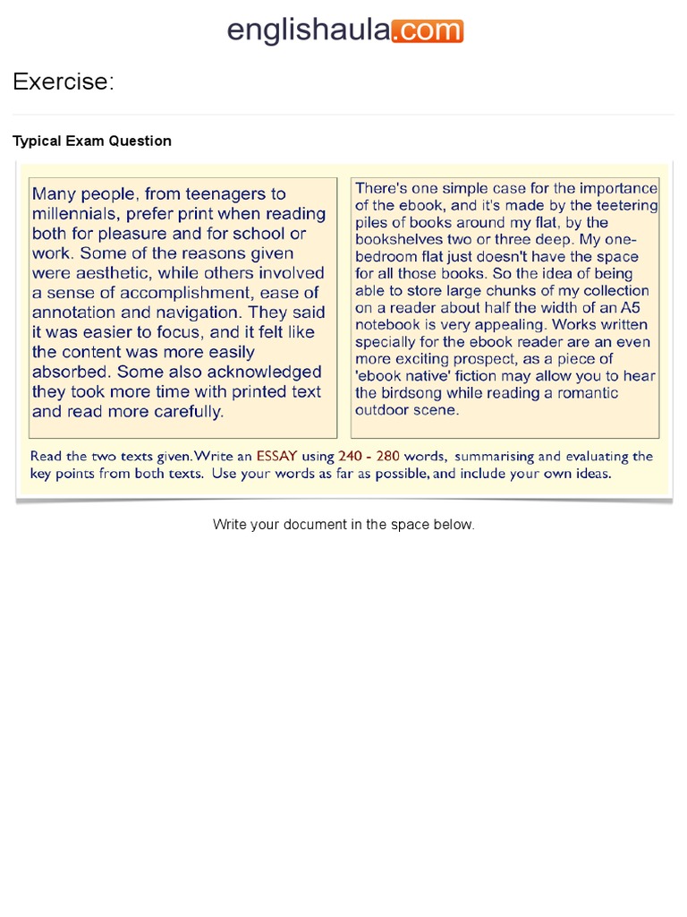 Exercise:: Typical Exam Question | PDF