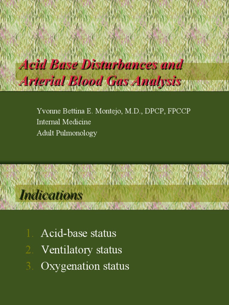 ABG BASICS Yvonne | PDF | Physiology | Intensive Care Medicine