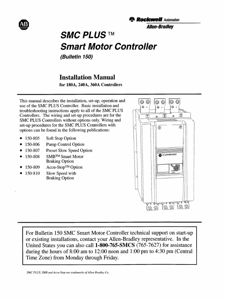 SMC PLUS SMART MOTOR CONTROLER SMCIM180-360 Ingles PDF | PDF