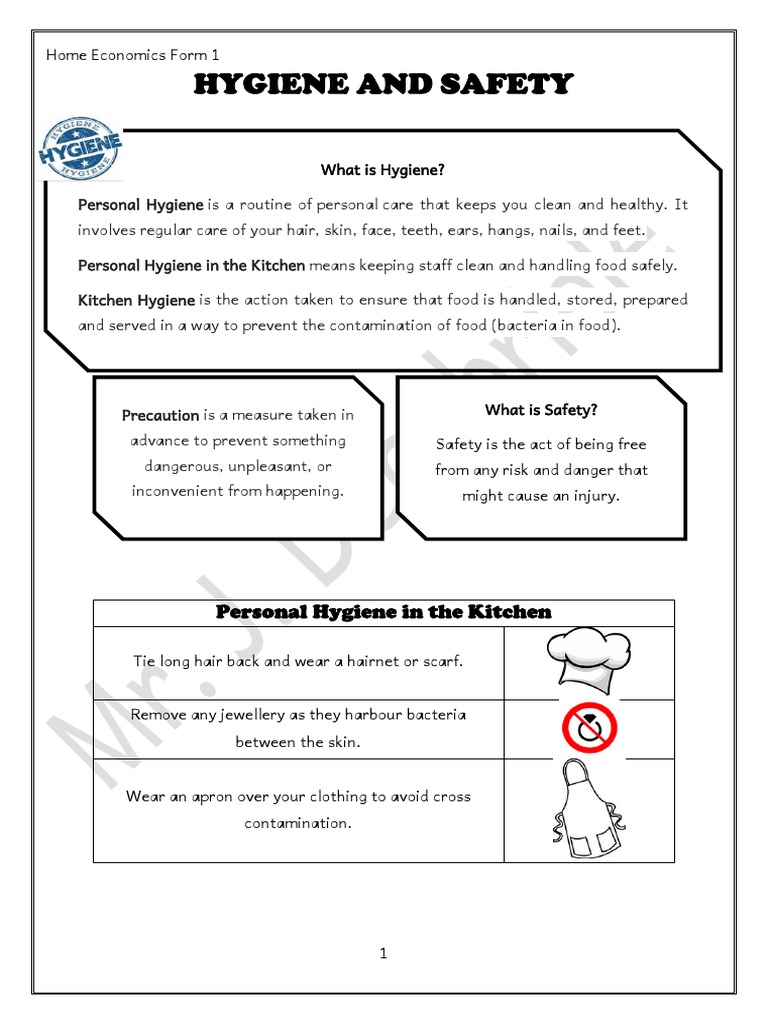 Kitchen Personal Hygiene Guidelines | PDF | Hygiene | Kitchen