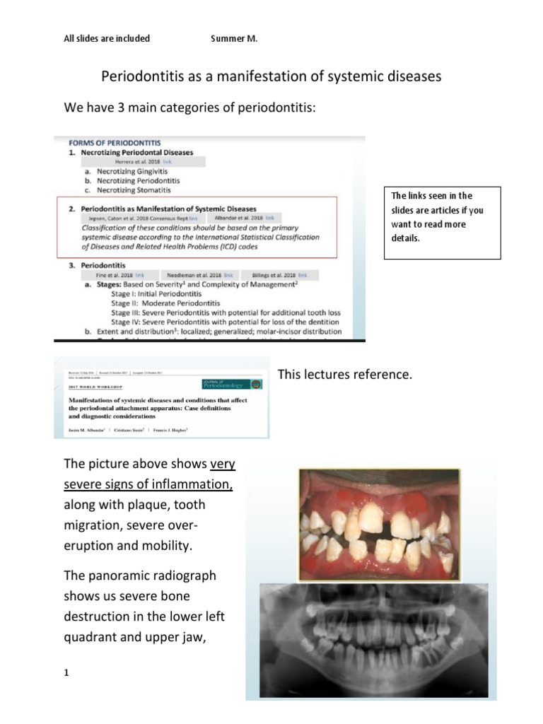 Periodontology SHEET | Download Free PDF | Periodontology | Inflammation