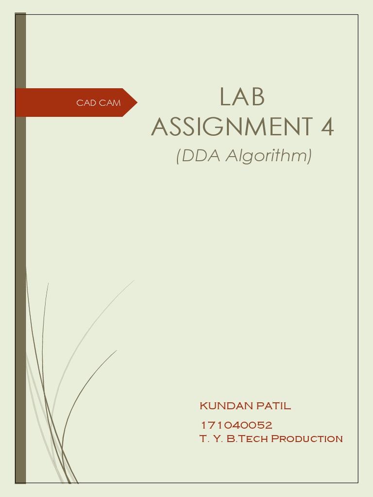 Cad Cam Lab Assignment 4 | PDF