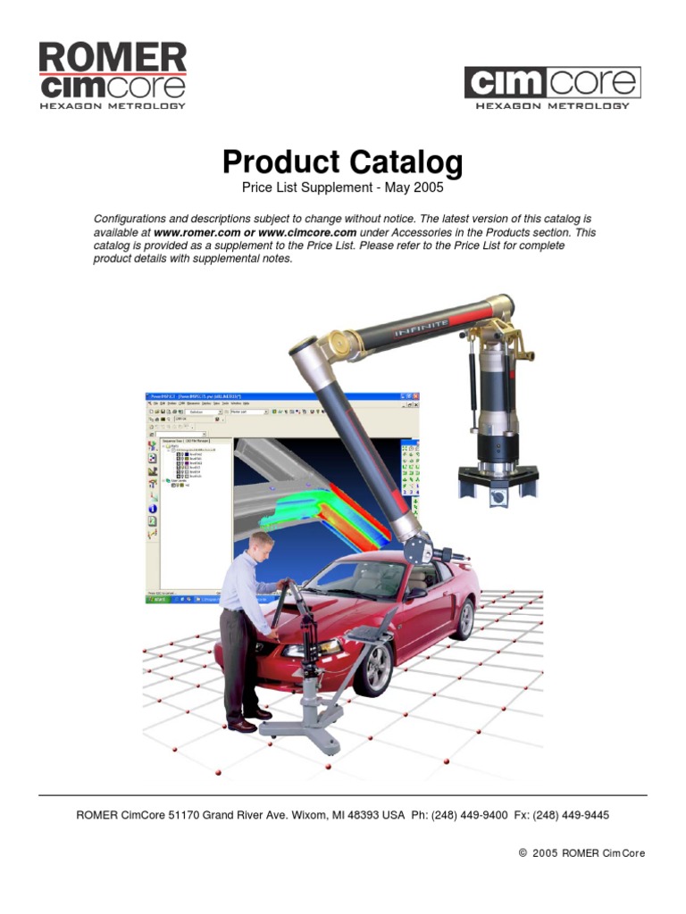 ROMER CimCore Product Catalog PDF | PDF | Calibration | Power Supply