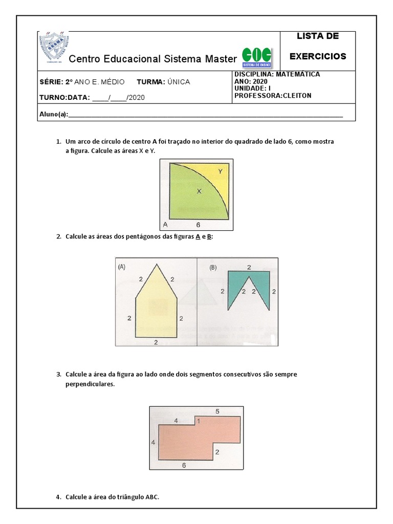 Atividade MAT01 2ano Figurs2020 | PDF