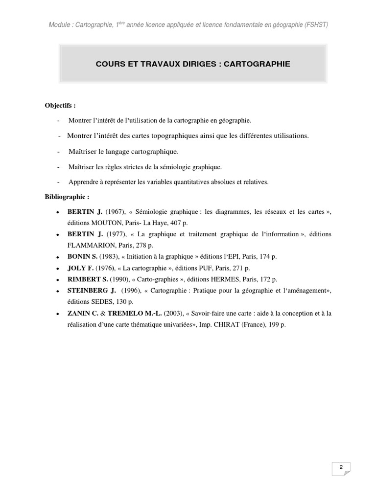 Introduction à la cartographie | PDF | Cartographie | Topographie