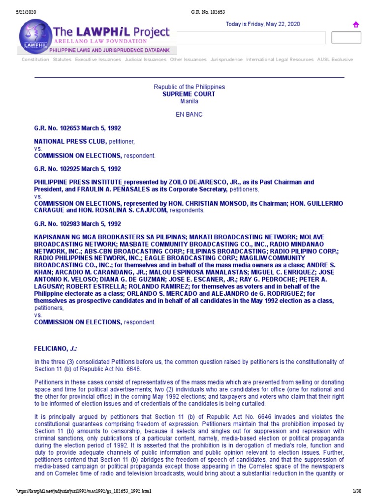 4 NPC Vs Com | PDF | Freedom Of Speech | Freedom Of The Press