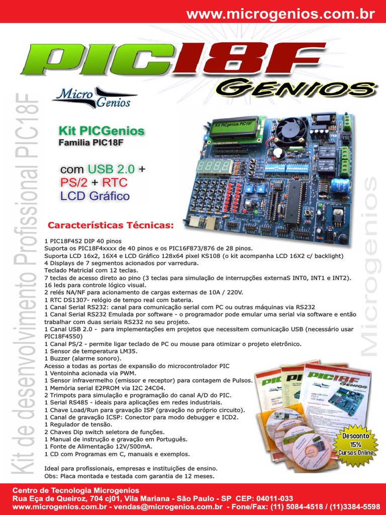 Kit PICGenios para Projetos Eletrônicos | PDF | PCs (computadores ...