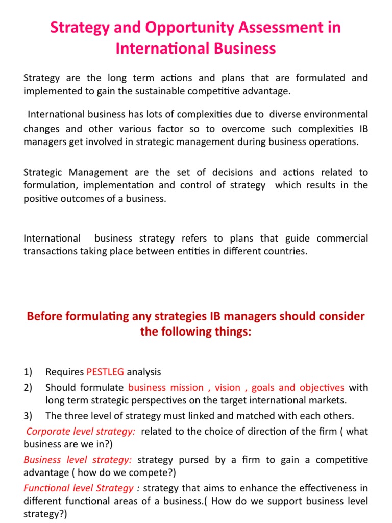Unit IV Strategy & Opportunity Assessment | PDF | Strategic Management ...