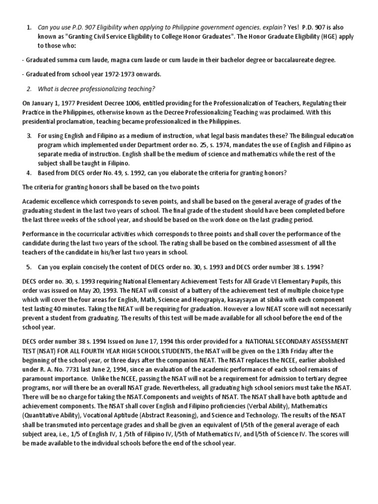 What Is Decree Professionalizing Teaching? | PDF | Behavior ...