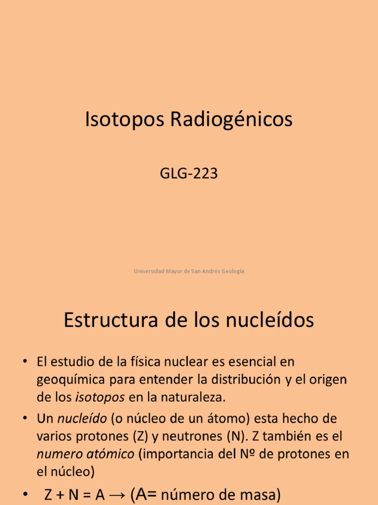 Decaimiento Radioactivo PDF | PDF | Isótopo | Neutrón