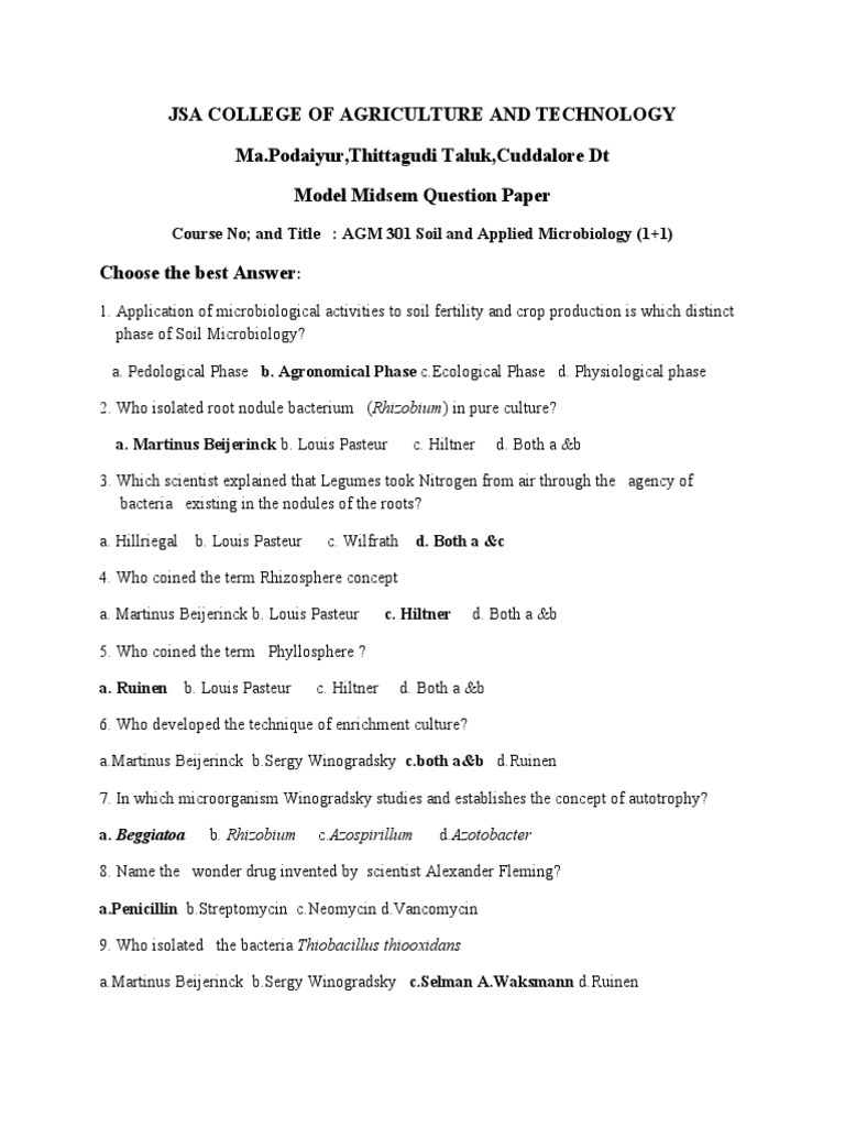 Jsa College of Agriculture and Technology Ma - Podaiyur, Thittagudi Taluk, Cuddalore DT Model ...