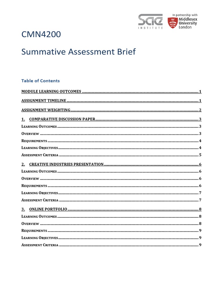 4200 Summative Assignment Brief | PDF | Educational Assessment | Turnitin