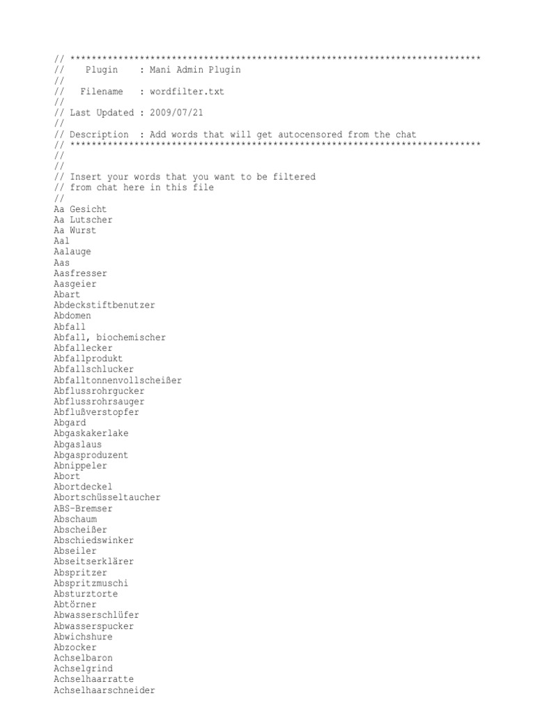 Word Filter | PDF