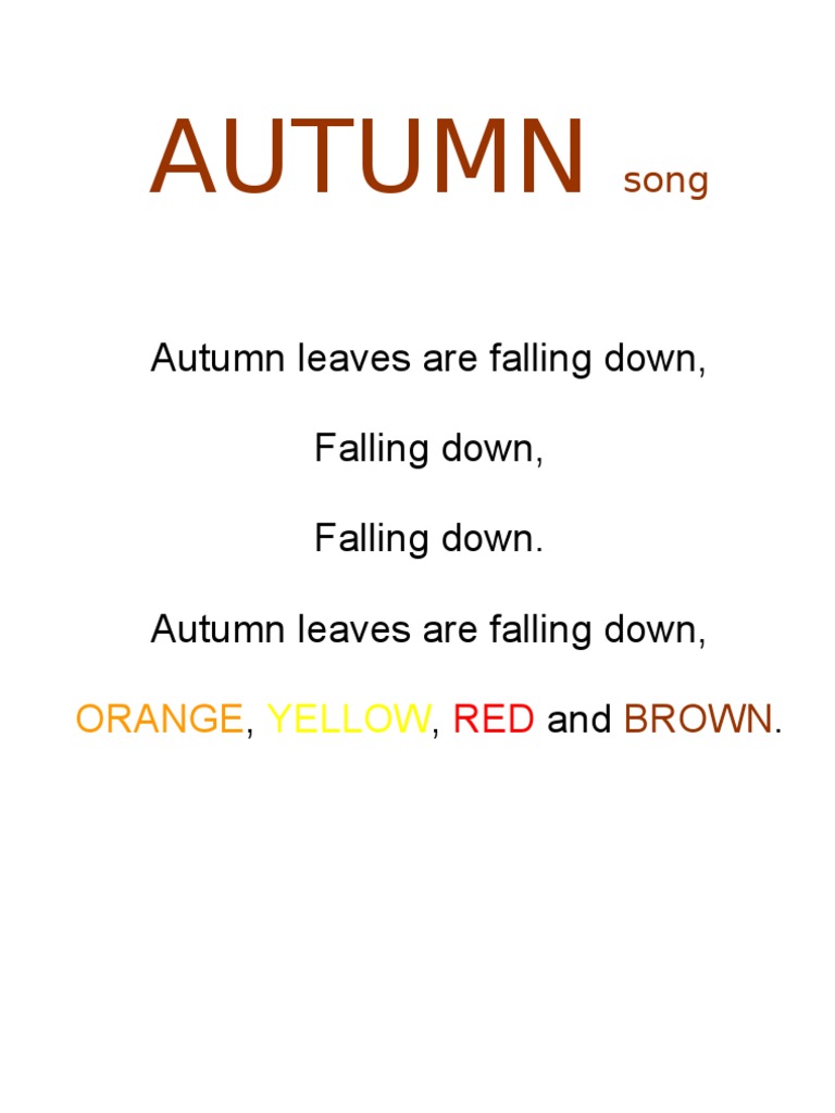 Autumn Leaves Song Lyrics | PDF